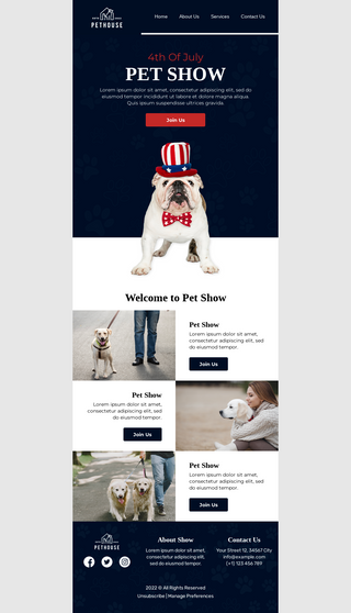 Pet Show Email Template | Unlayer