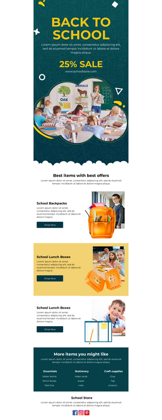 Free Email Templates for Back to School | Unlayer