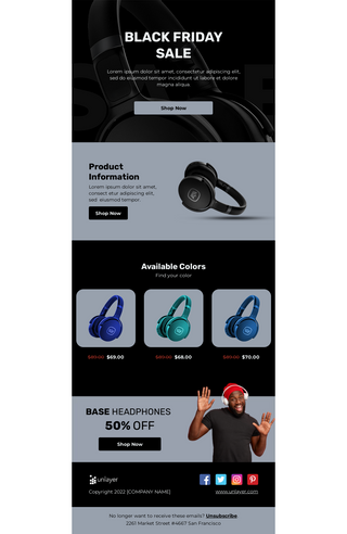 Holiday Electronics Sale Email Template | Unlayer