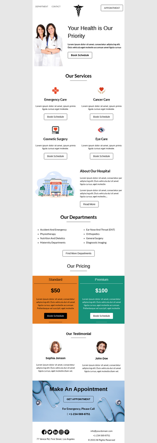 Medical Promotion Email Template | Unlayer