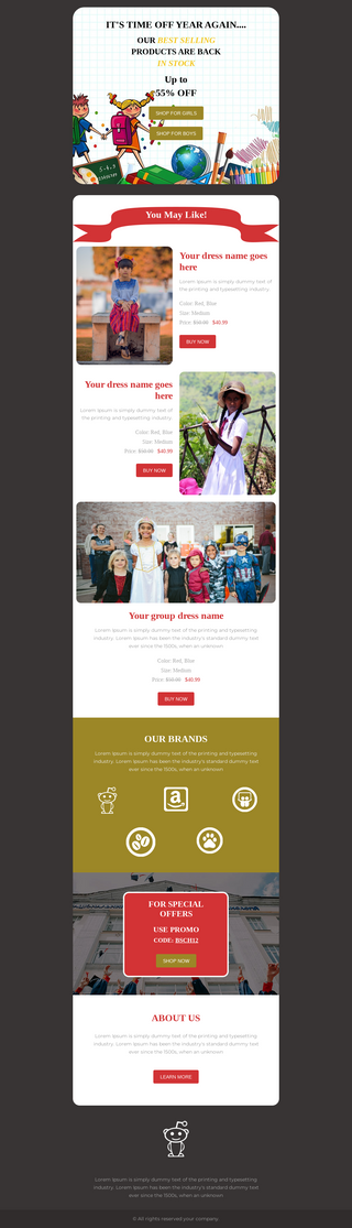 Free Email Templates for Back to School | Unlayer