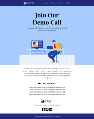 Free Demo Email Template Email Template | Unlayer