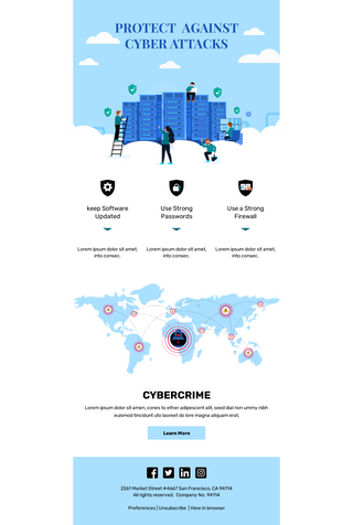 Cybersecurity Awareness Email Template | Unlayer