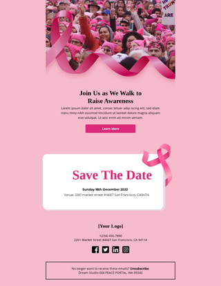 Wear Pink Email Template | Unlayer