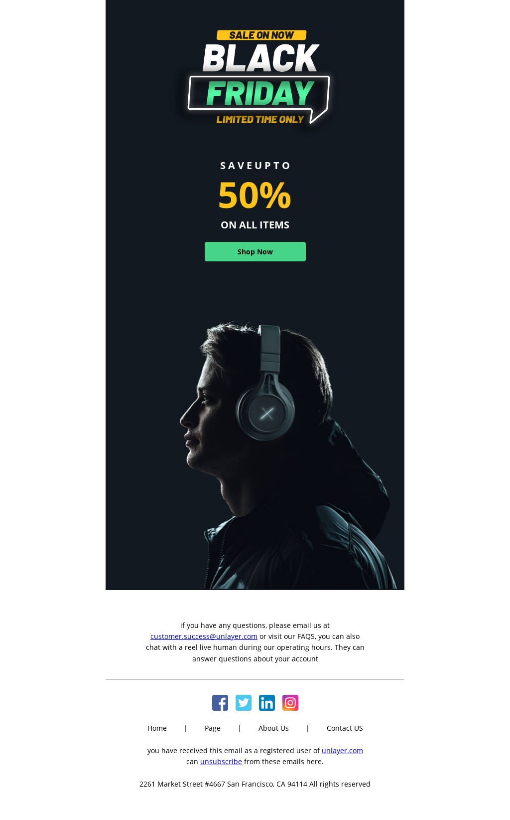 Sale Announcement Email Template | Unlayer
