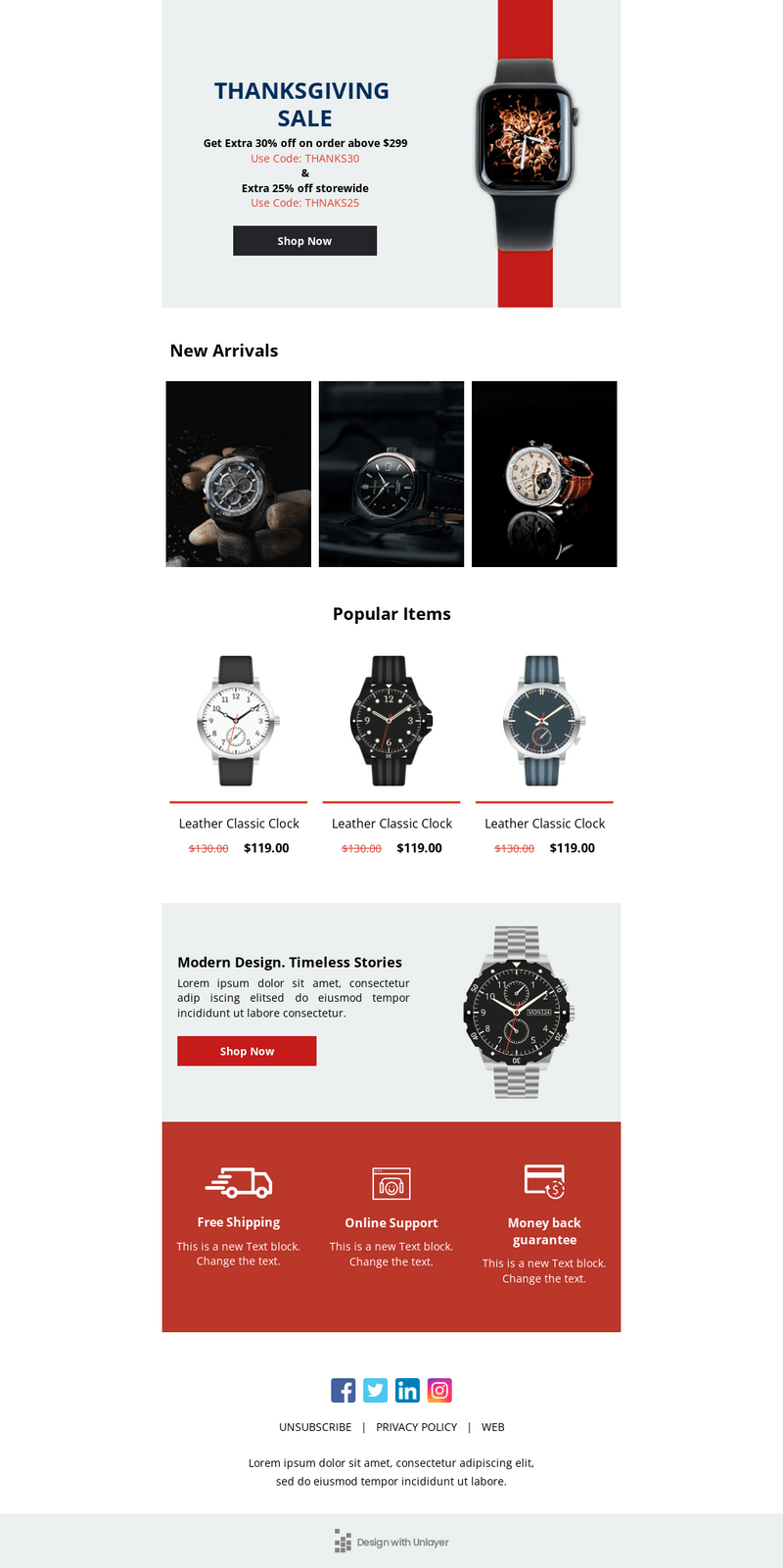 Free Discount Email Templates | Unlayer