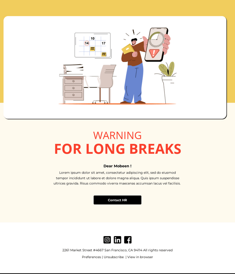Free Email Templates for Warning | Unlayer