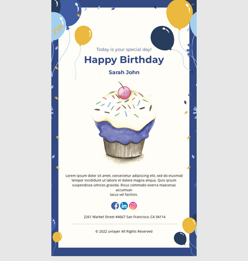 Free Birthday Email Templates | Unlayer