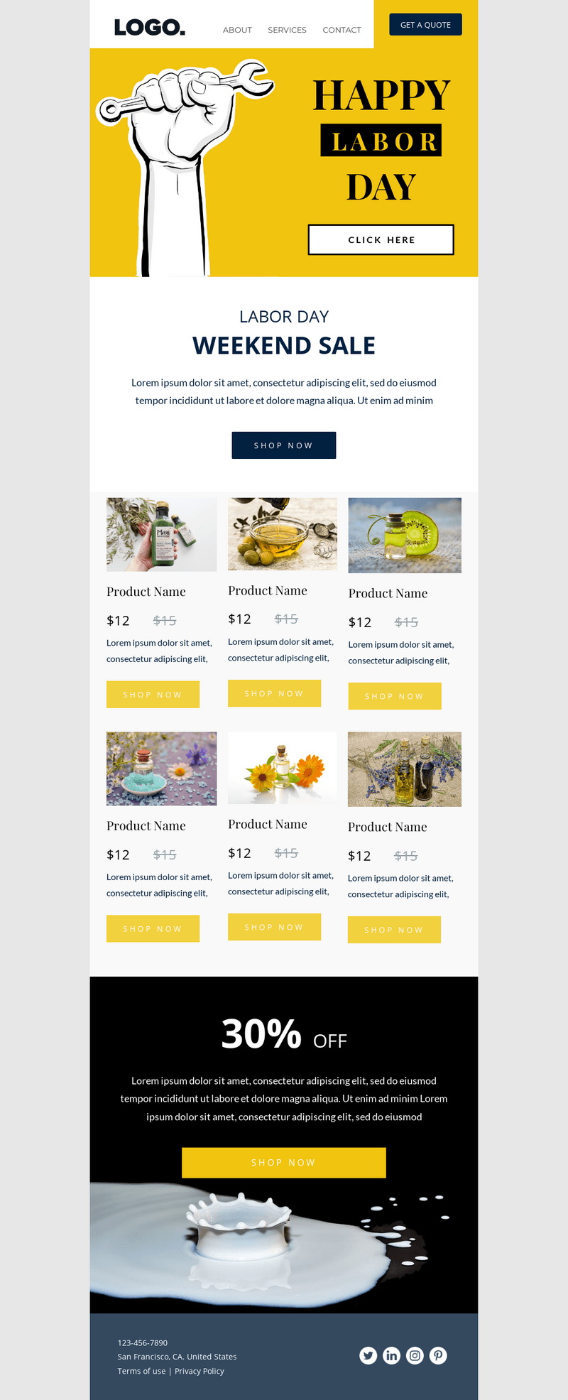Free Email Templates for Labor Day | Unlayer