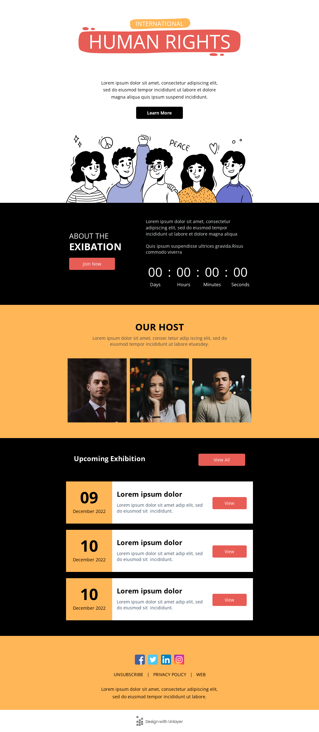 Human Rights Month Email Template | Unlayer