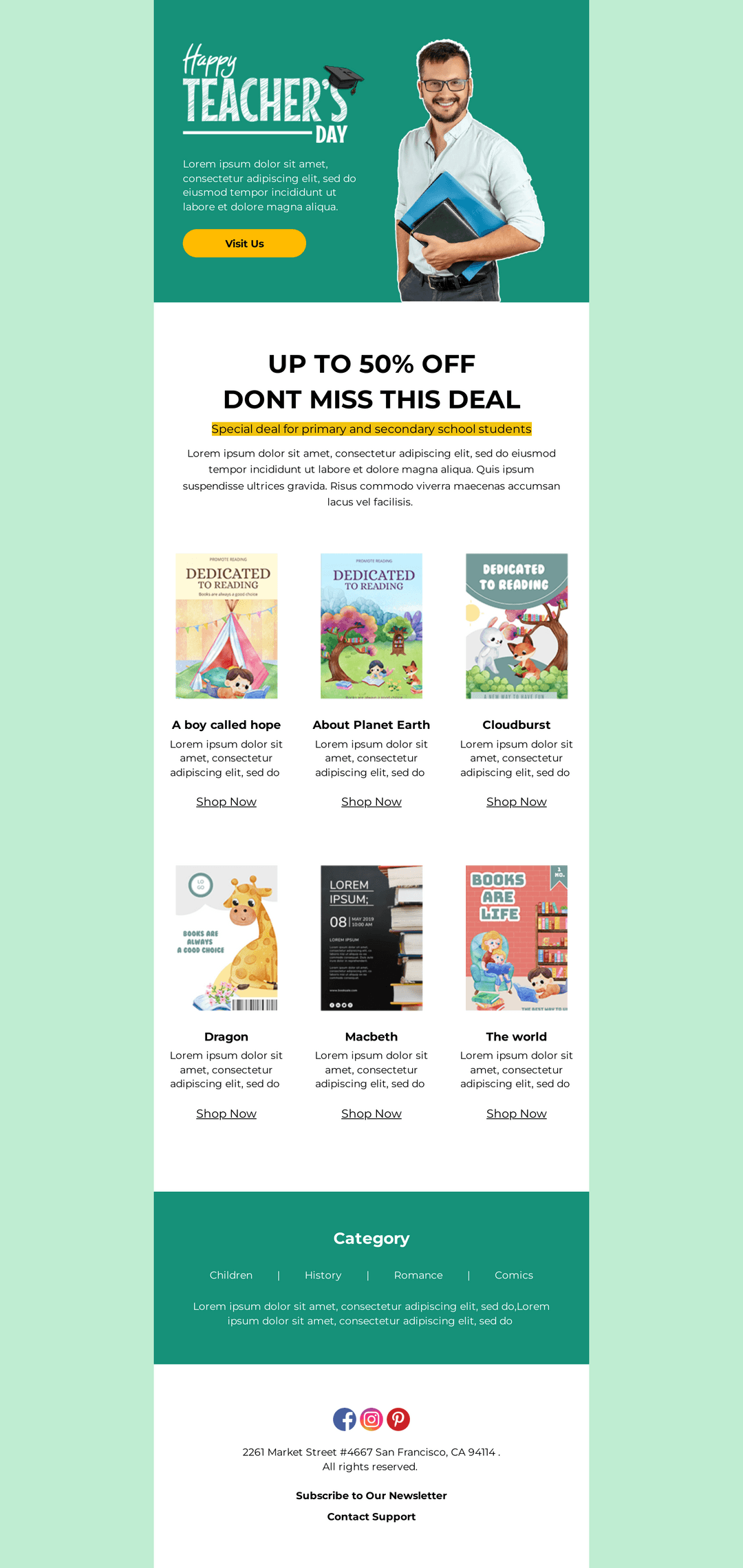 Free Discount Email Templates | Unlayer