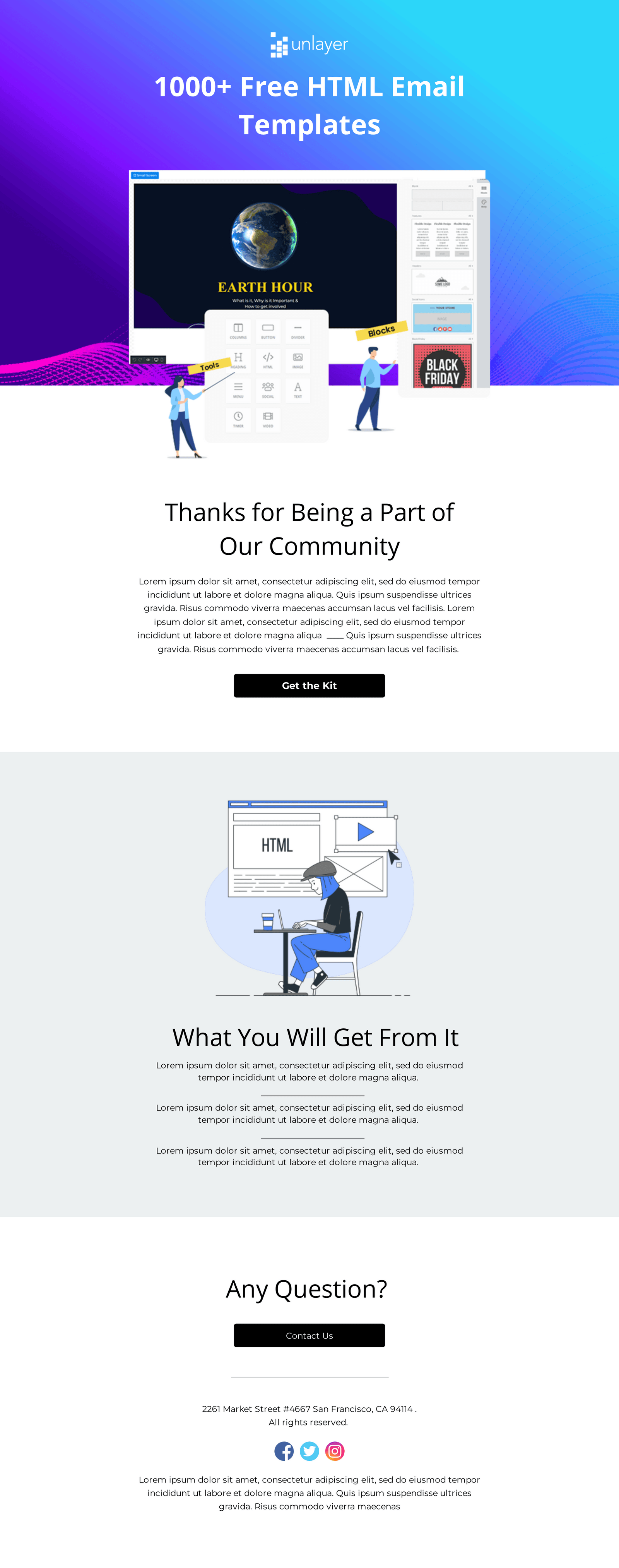 Free Customer Appreciation Email Templates | Unlayer