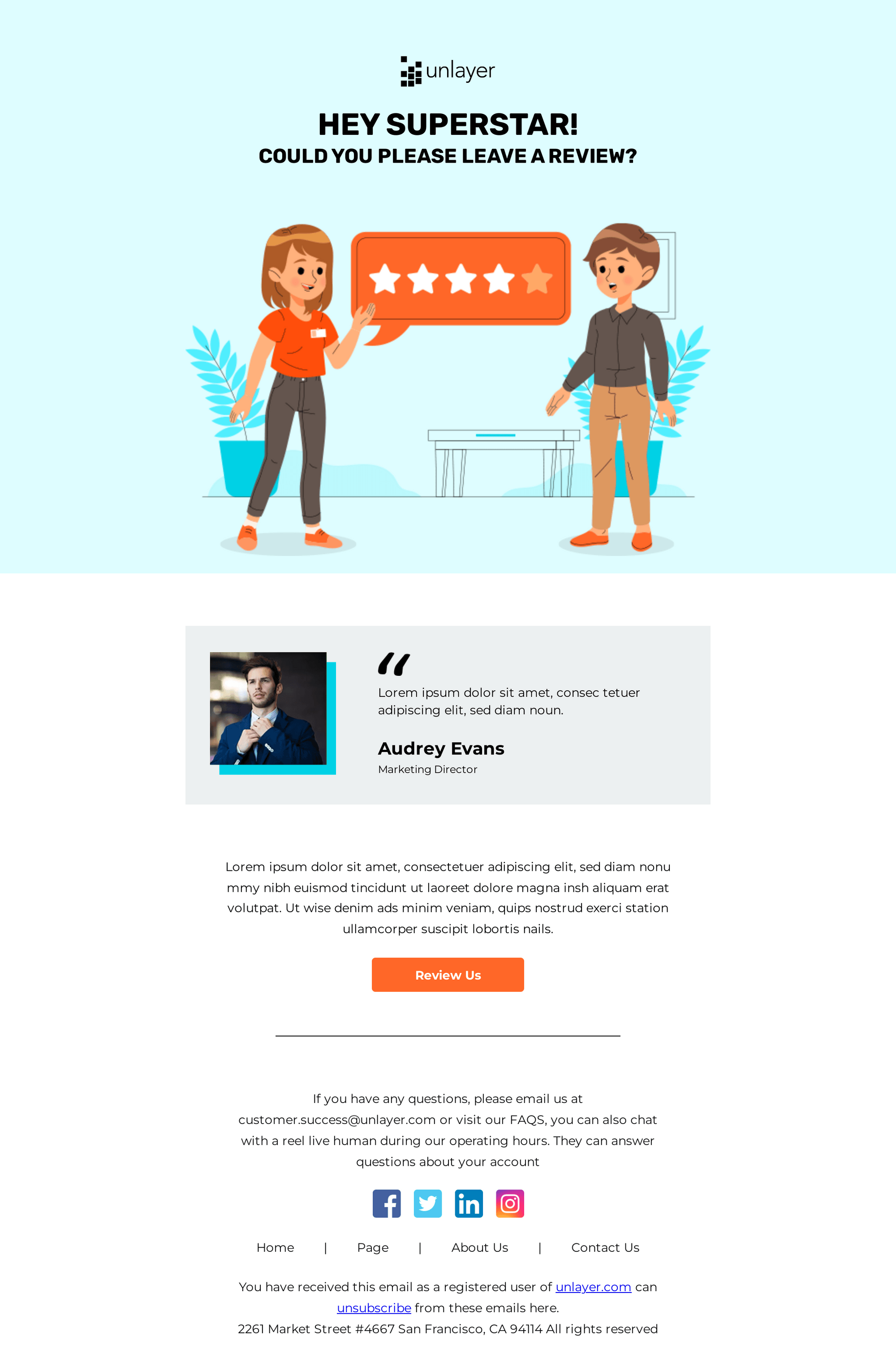 Free Customer Appreciation Email Templates | Unlayer