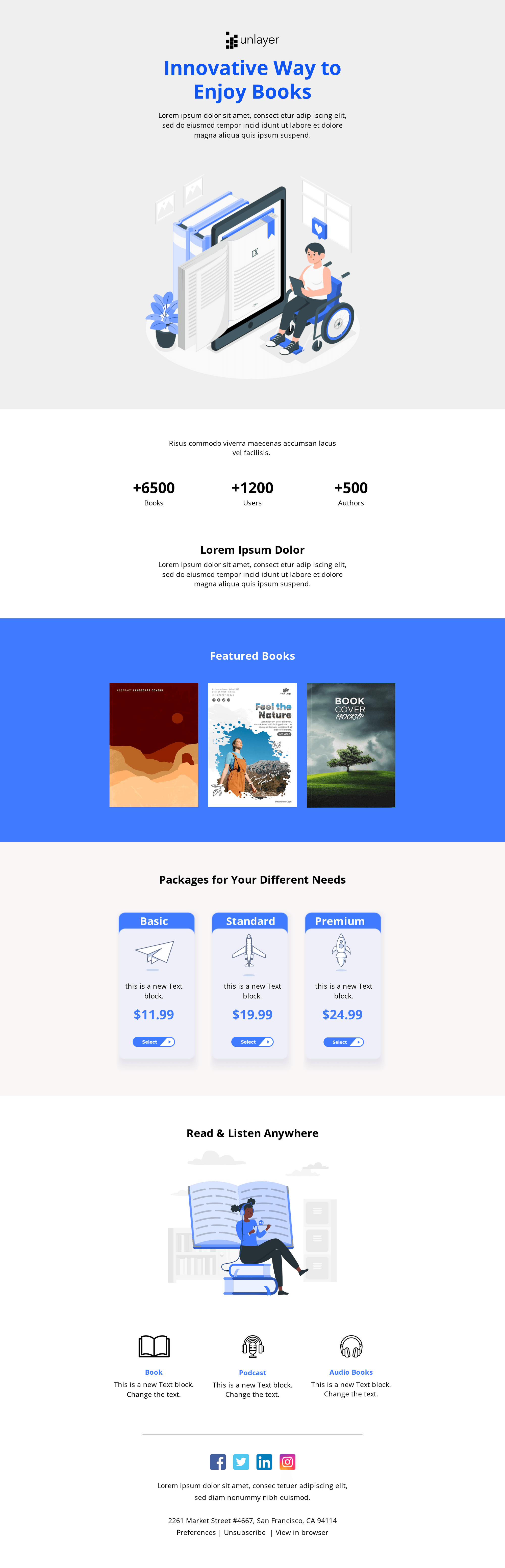 Free eBook Templates | Unlayer