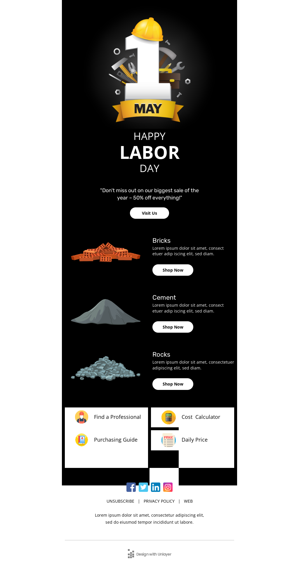 Free Email Templates for Labor Day | Unlayer