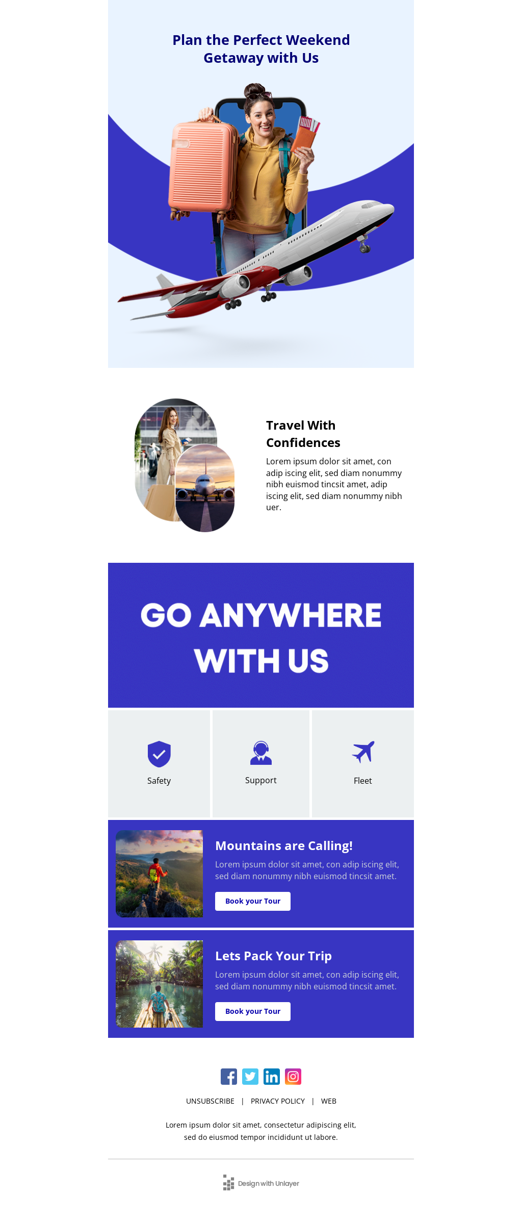 Perfect Weekend Email Template | Unlayer