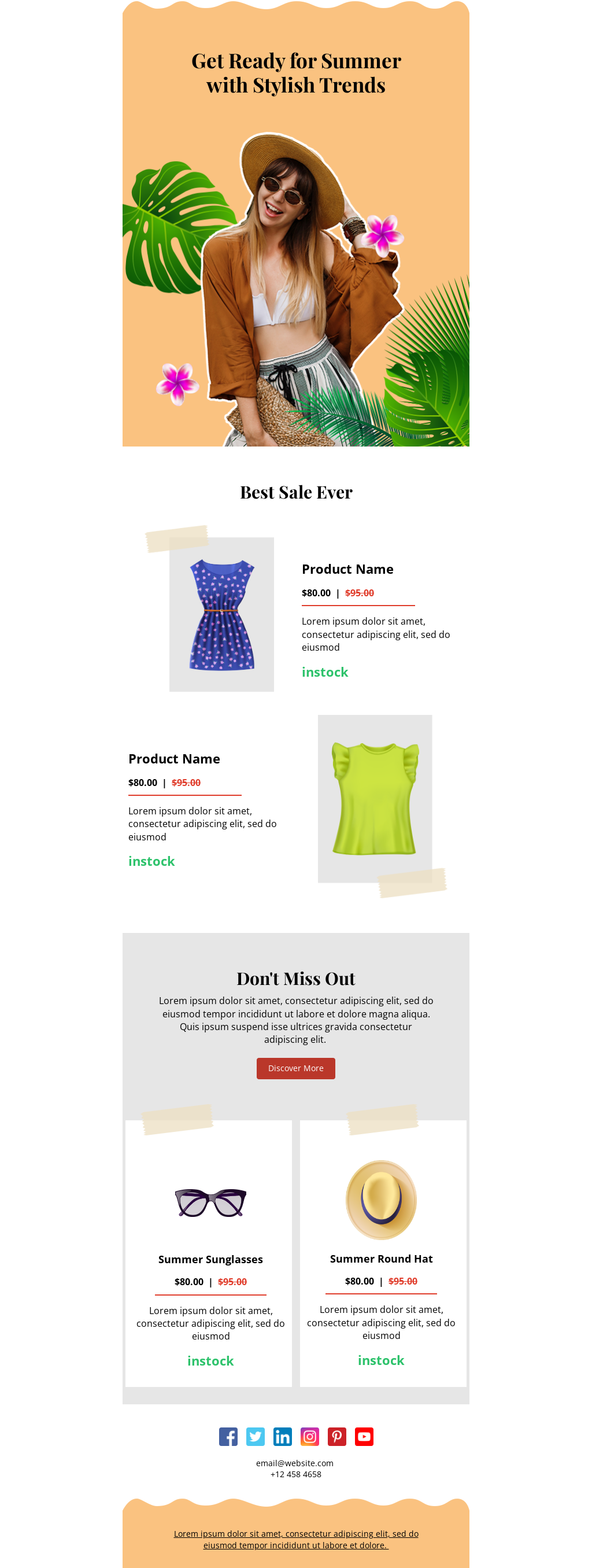 Stylish Summer Email Template | Unlayer