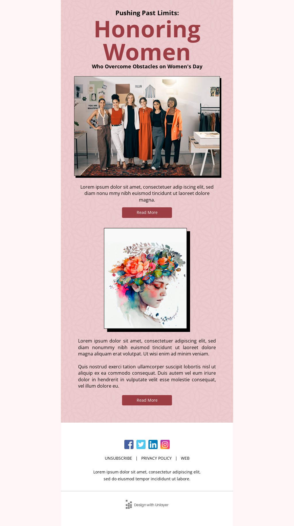 Breaking Barriers Email Template | Unlayer