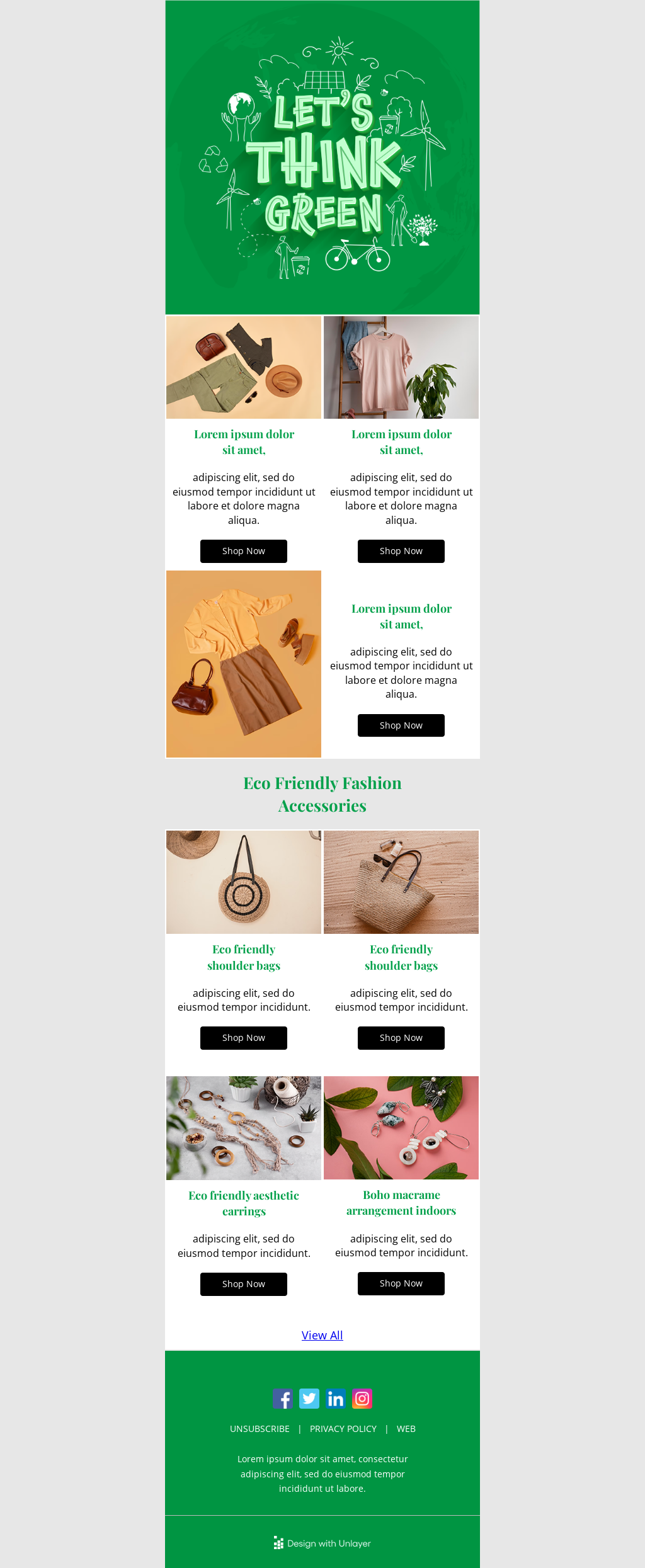 Go Green Email Template | Unlayer