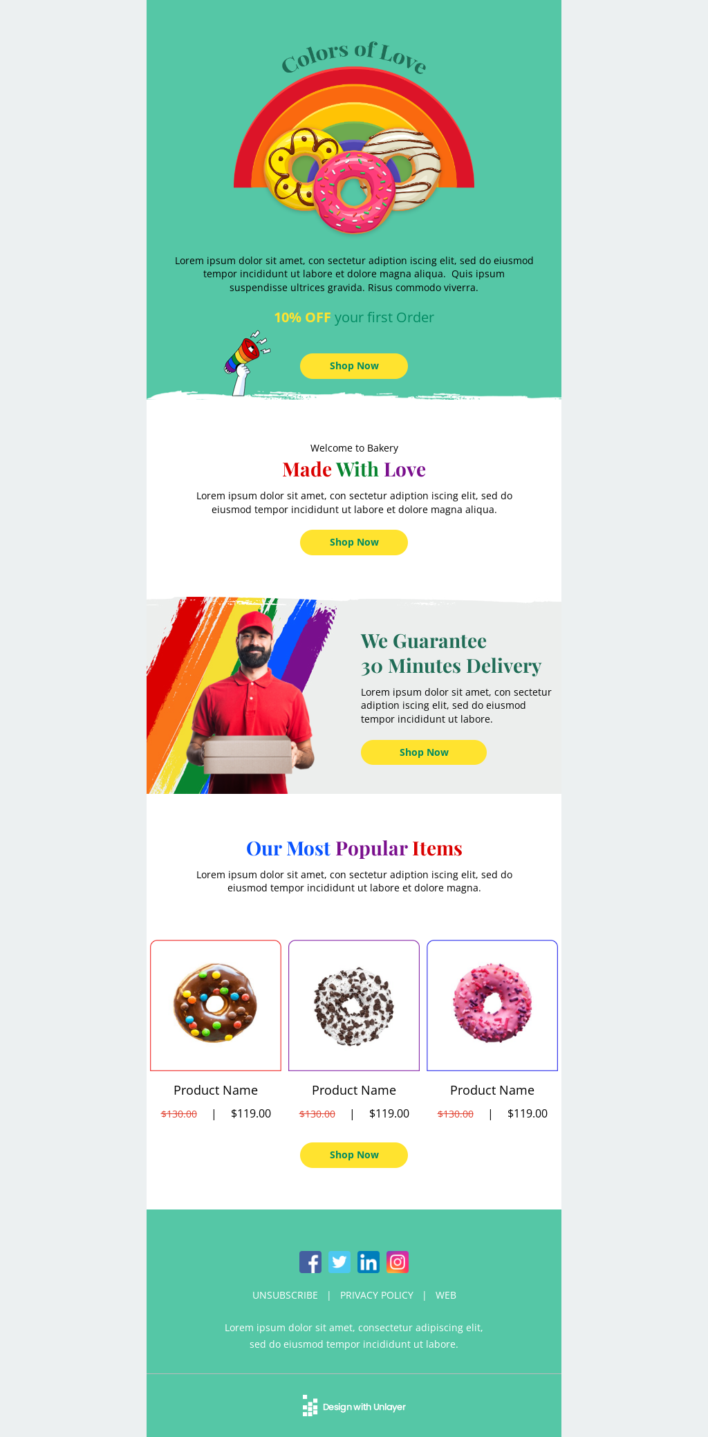Colors of Love Email Template | Unlayer
