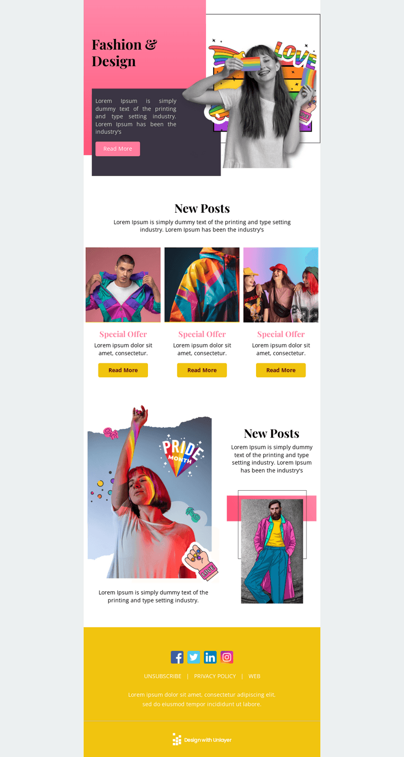 Free Email Templates for LGBTQ Pride Month | Unlayer