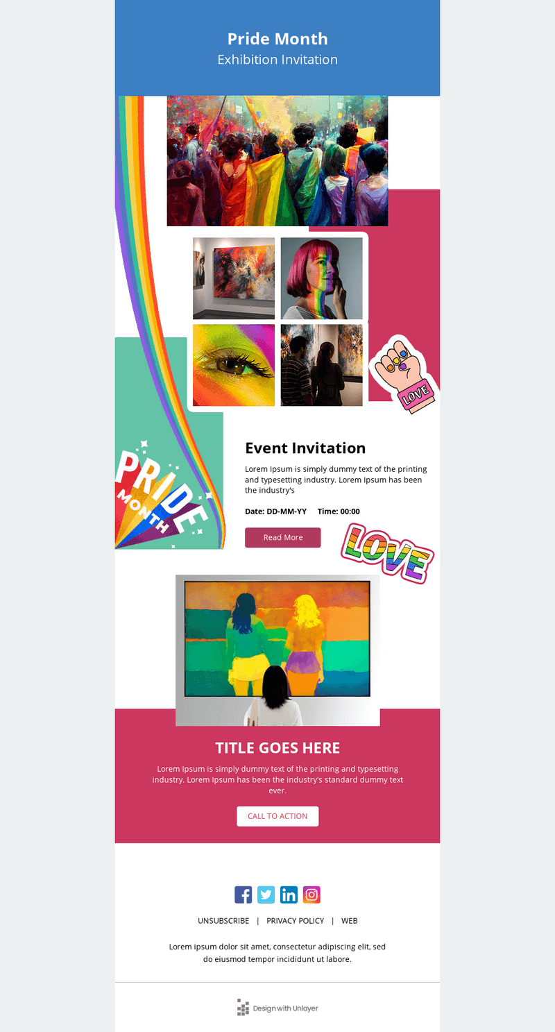 Free Email Templates for LGBTQ Pride Month | Unlayer
