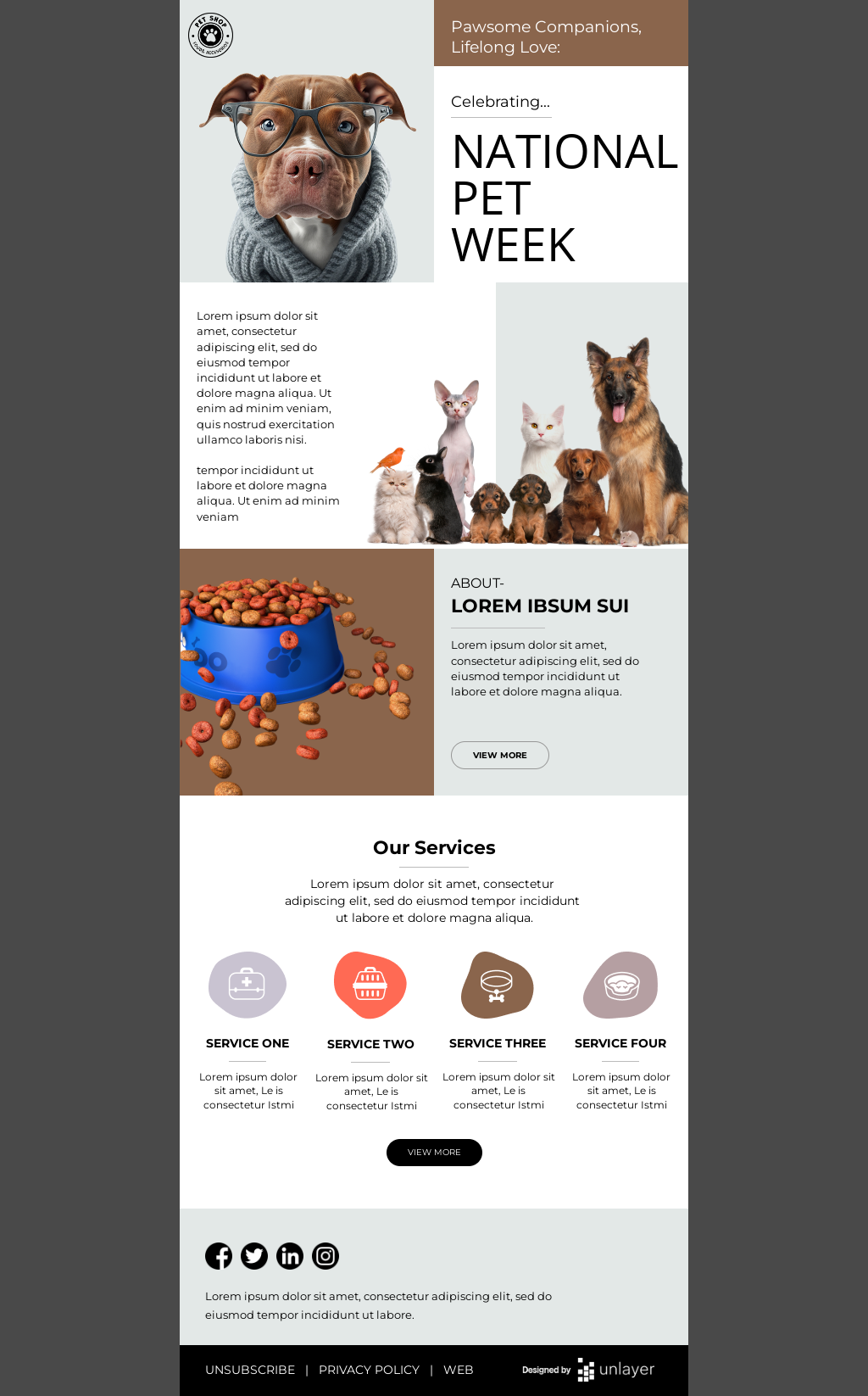 National Pet Week Email Template | Unlayer