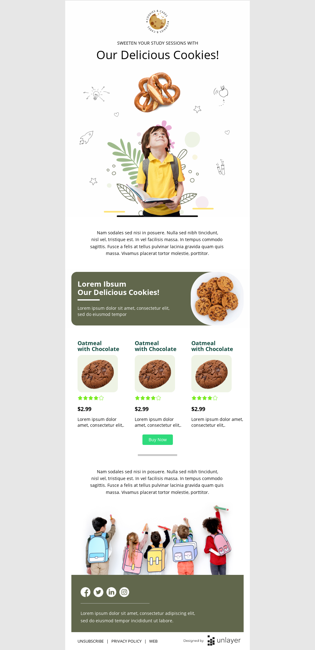 Delicious Cookies Email Template | Unlayer