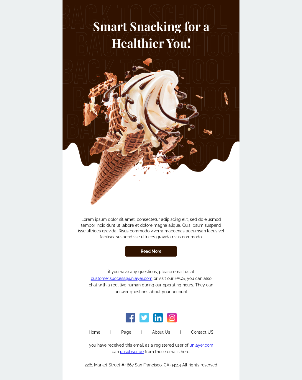 Snack Smarter Email Template | Unlayer