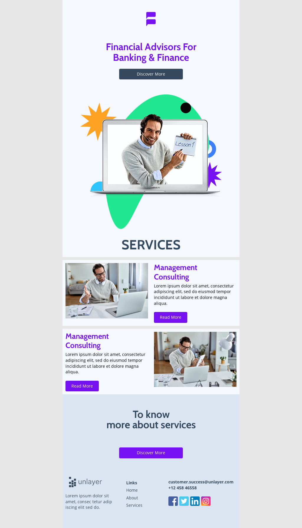 Financial Consultation Email Template | Unlayer