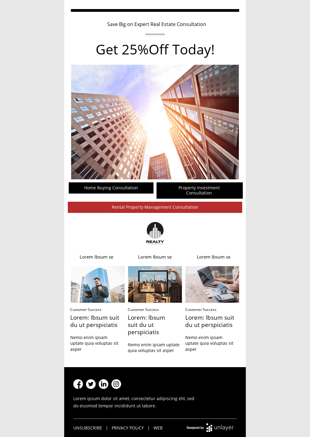 Free Consultation Email Templates | Unlayer
