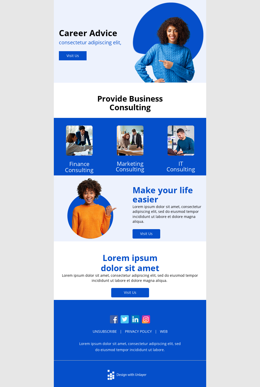 Career Consultation Email Template | Unlayer