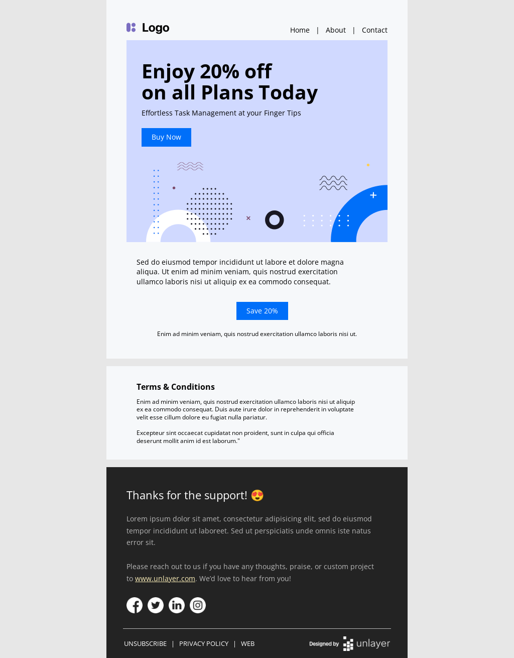 Short and Sweet Sales Pitch Email Template | Unlayer