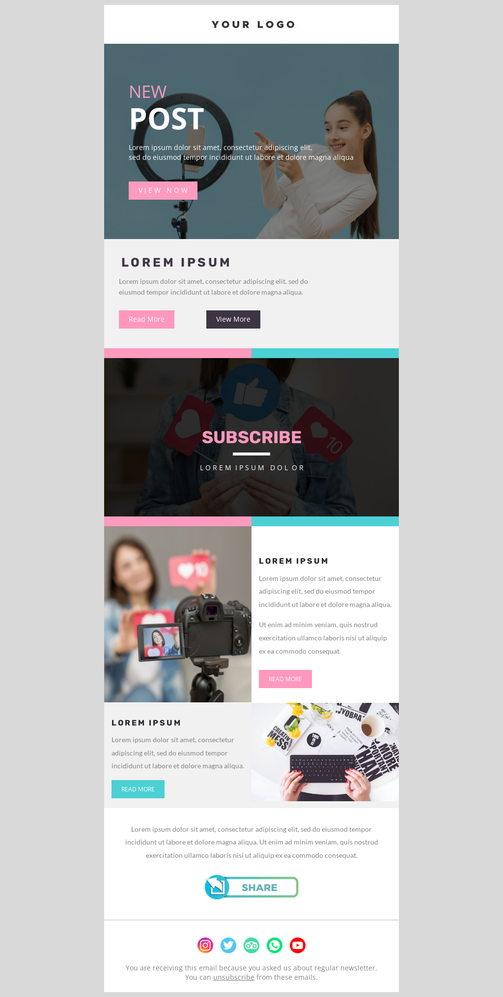 New Blog Post Email Template | Unlayer