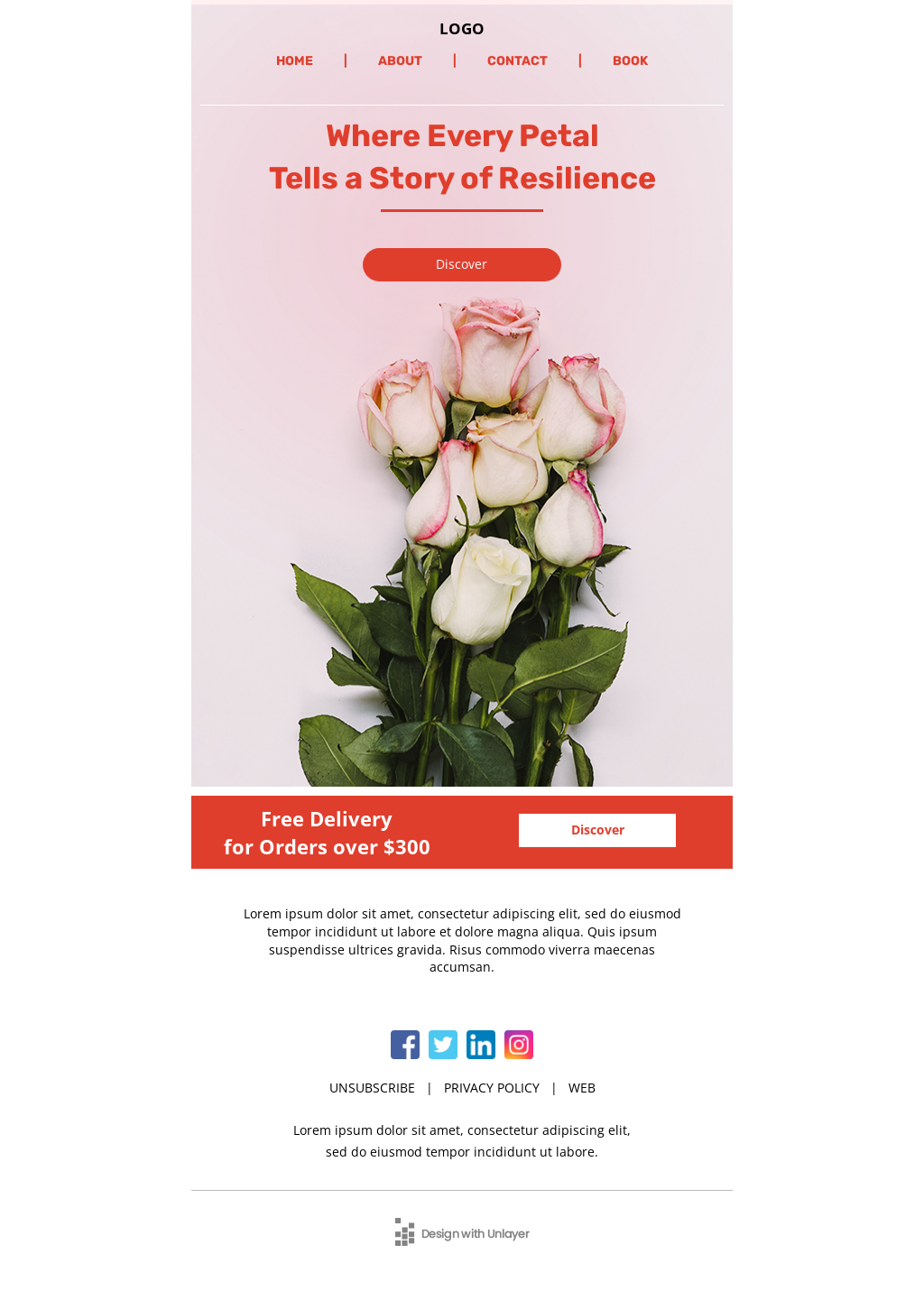 Wedding Flowers Email Template | Unlayer