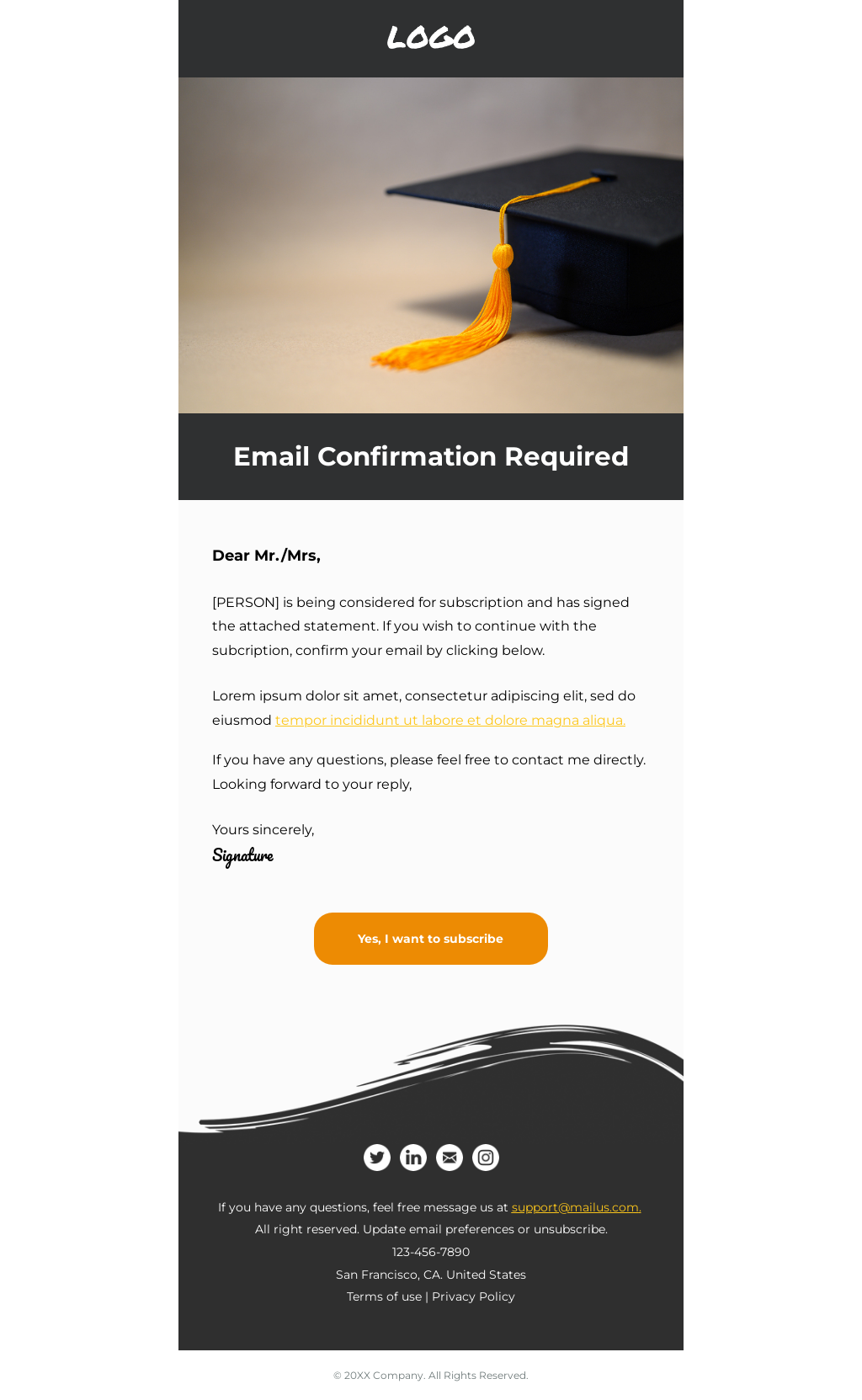 Education Verification Email Template | Unlayer