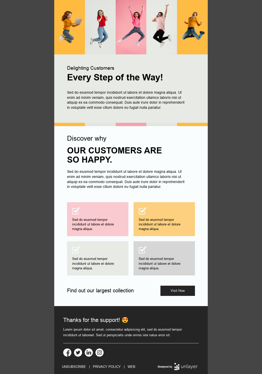 Happy Customers Email Template | Unlayer