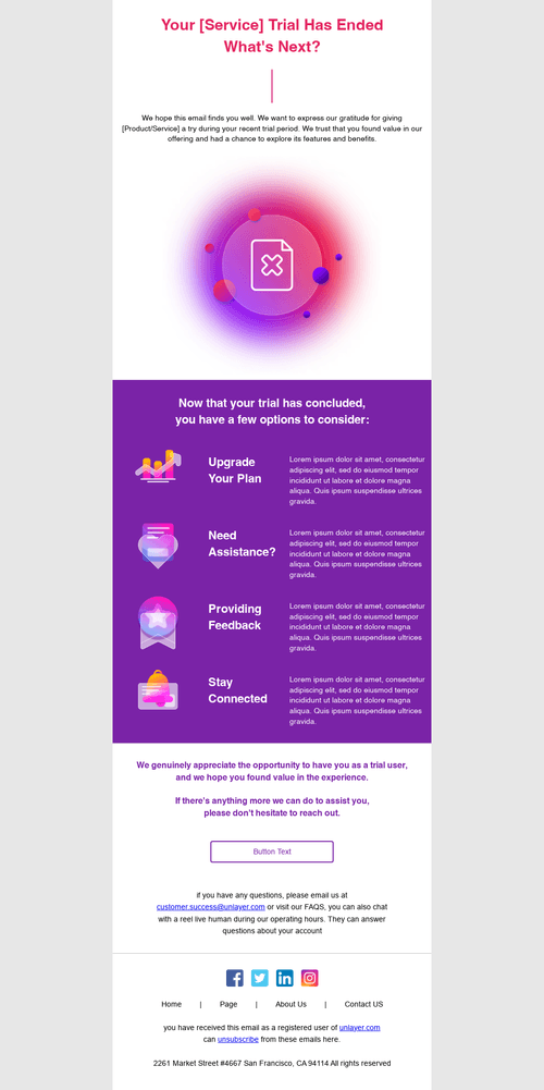 Free Reminder Email Templates | Unlayer