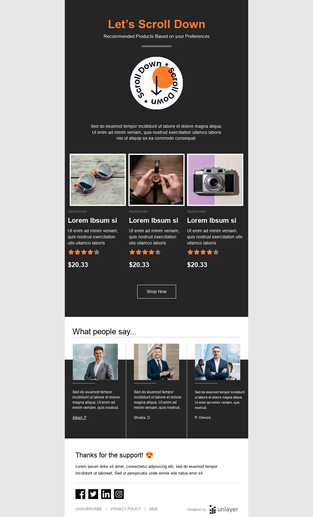 Smart Product Picks Email Template | Unlayer