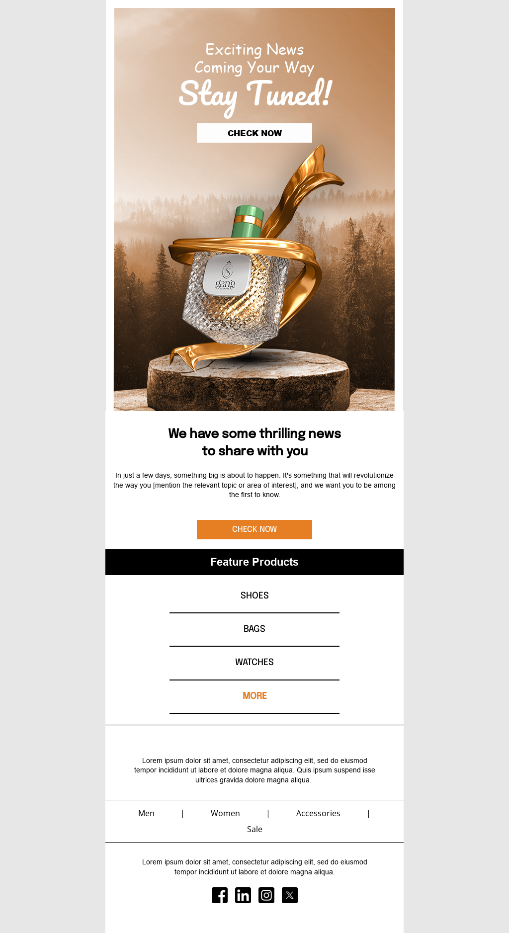 Just in Time Email Template | Unlayer