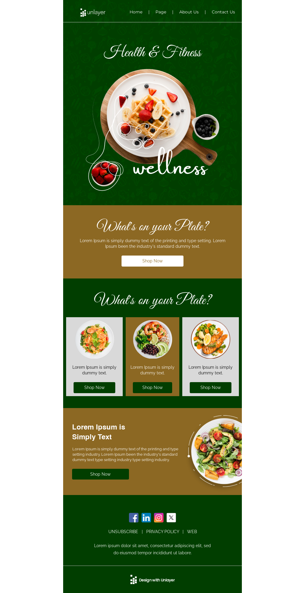 Health and Wellness Email Template | Unlayer