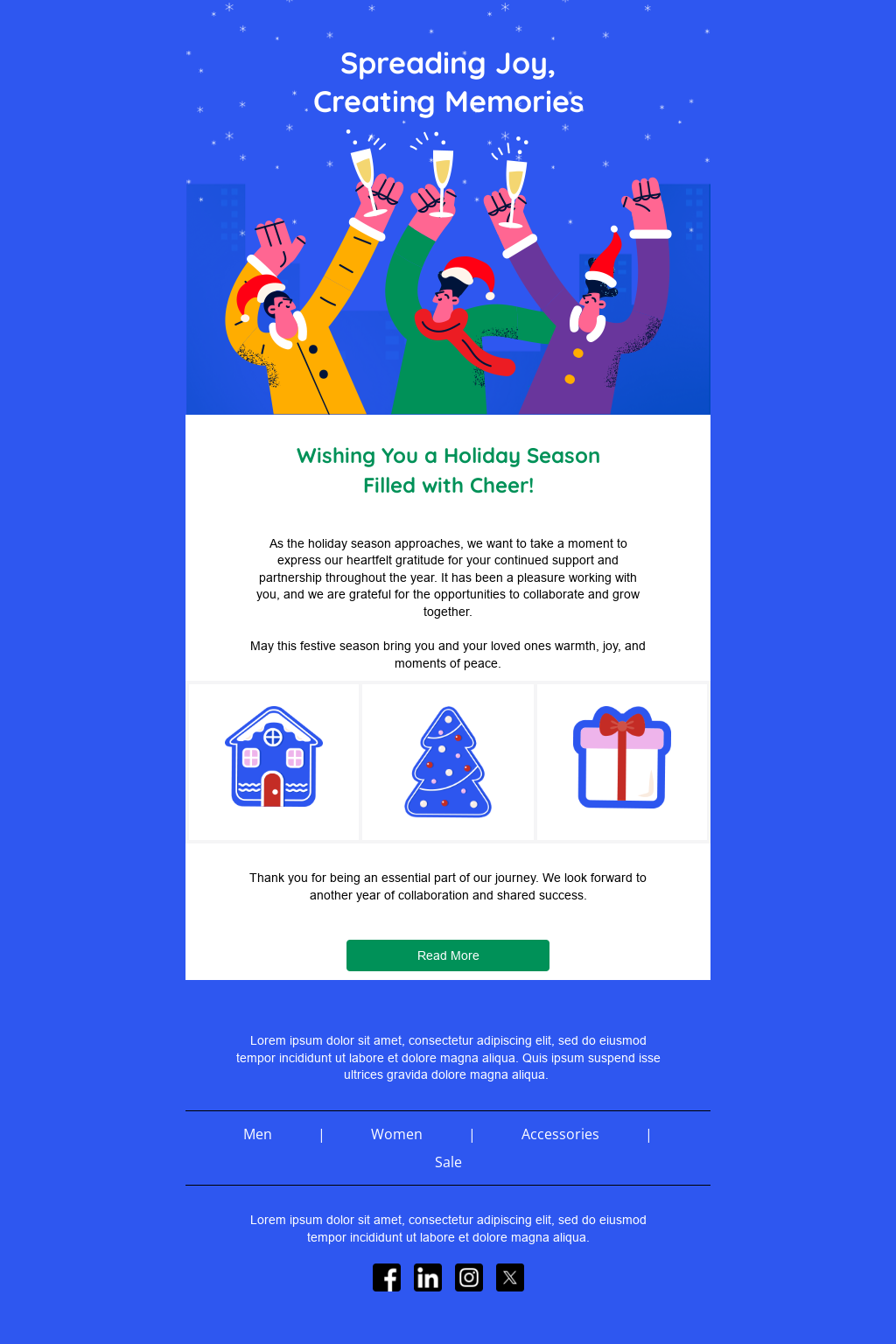 Holiday Cheer Email Template | Unlayer