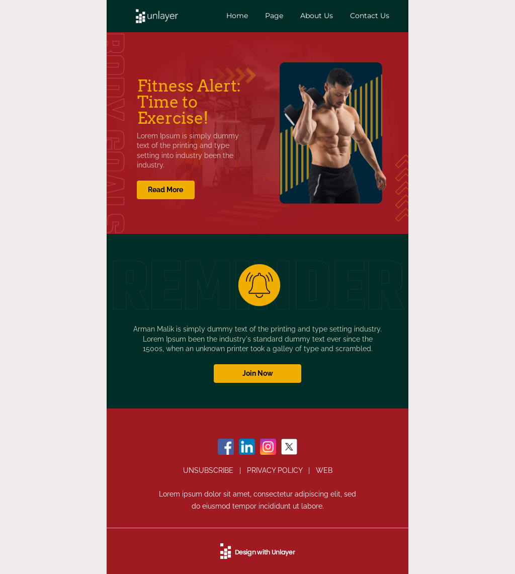 Free Reminder Email Templates | Unlayer