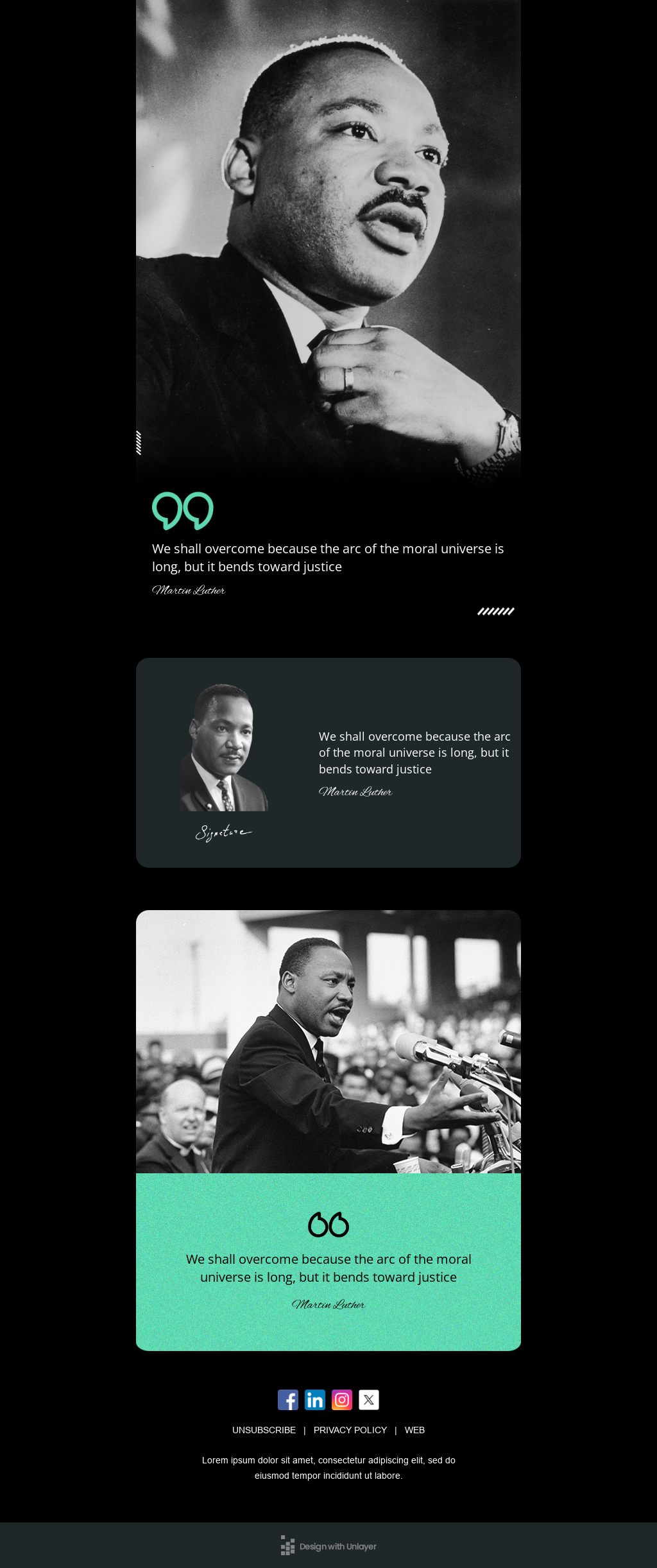 Free Email Templates for Martin Luther King Jr. Day | Unlayer