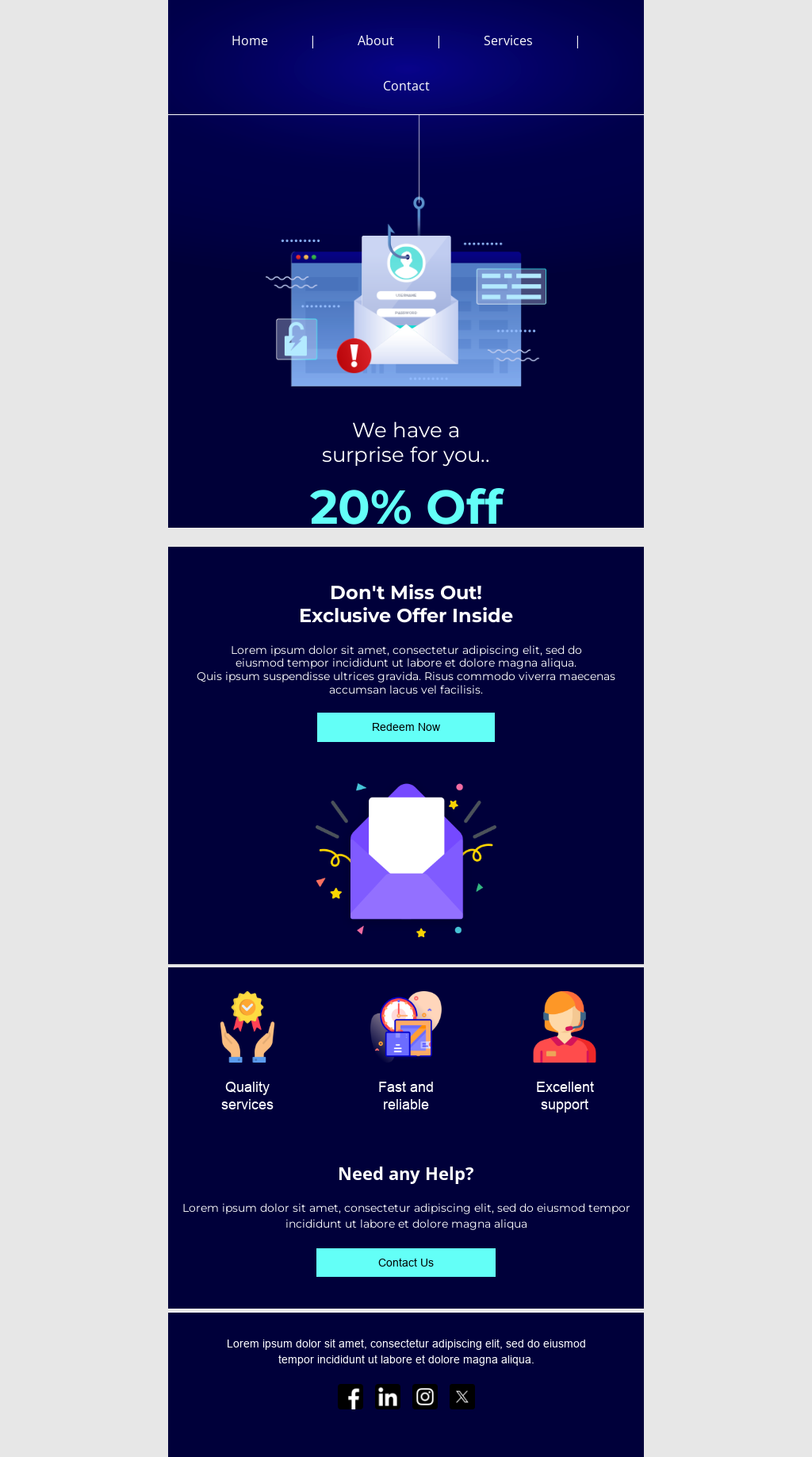 Secret Envelop Email Template | Unlayer