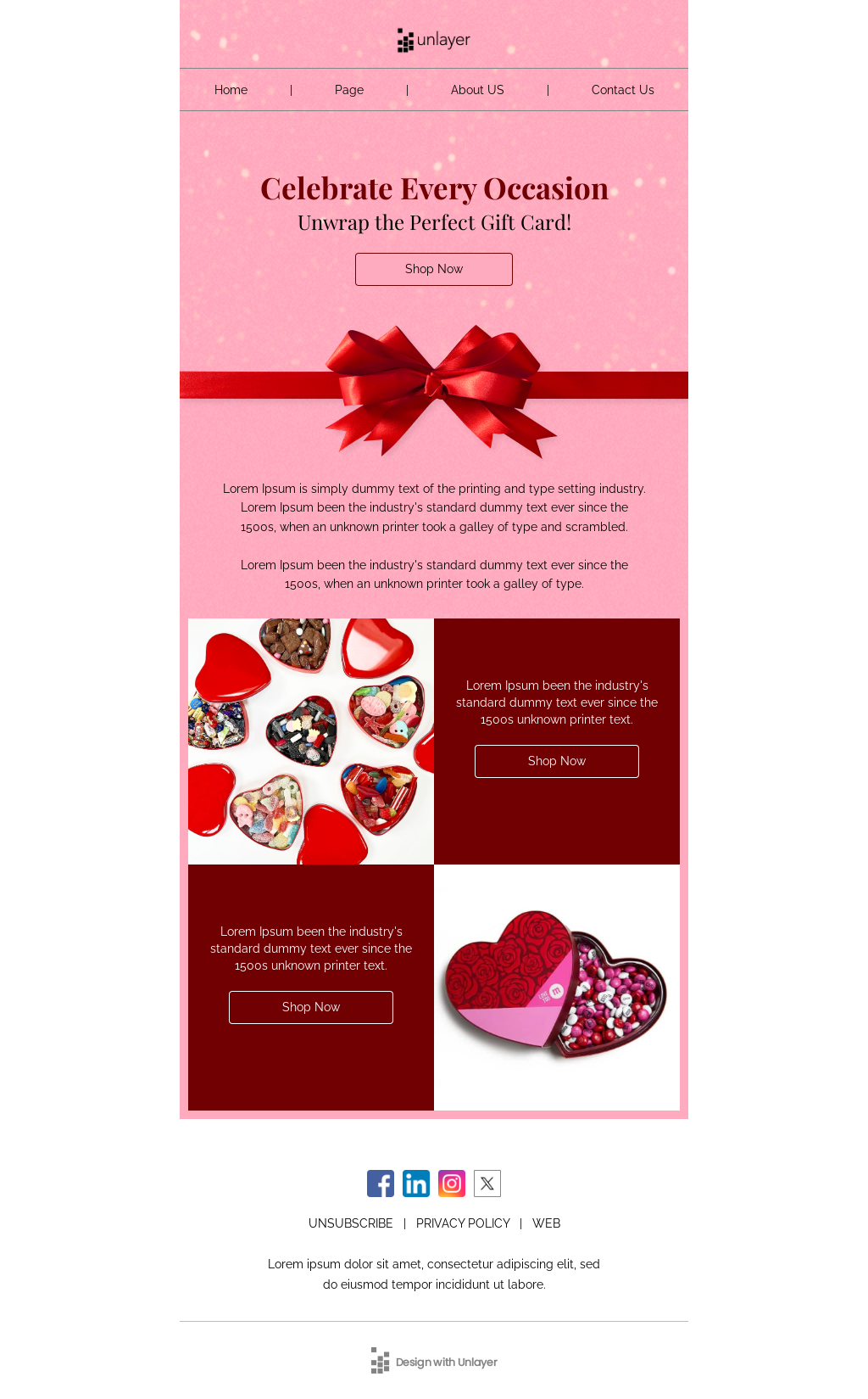 Gift Ideas Email Template | Unlayer