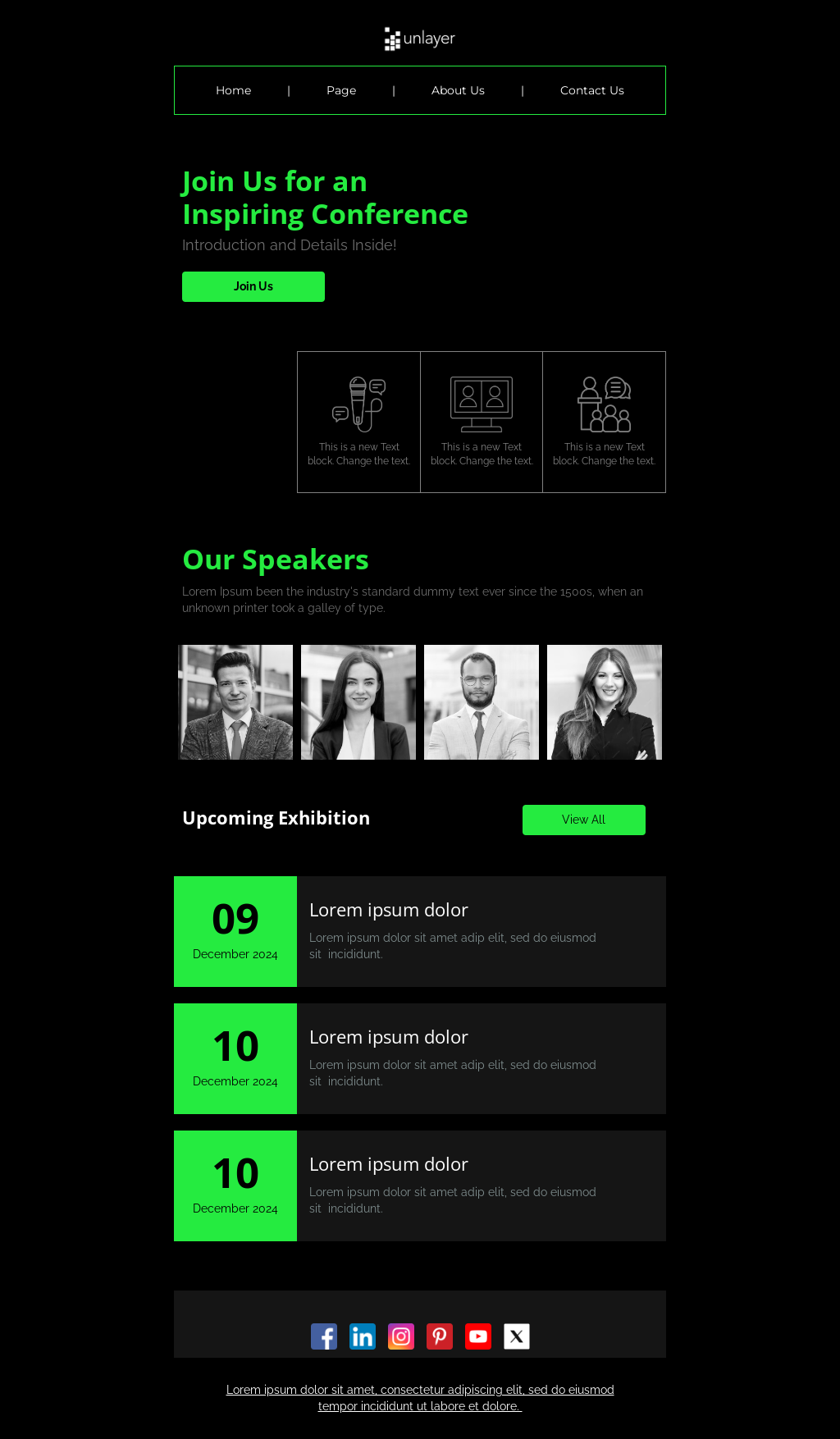 Conference Introduction Email Email Template | Unlayer