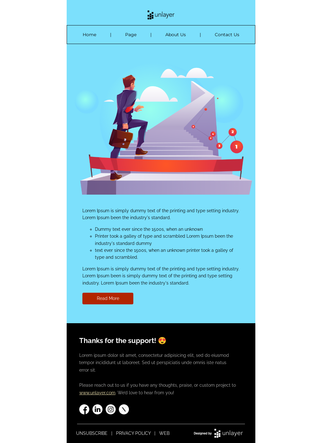 Progress and Success Email Template | Unlayer