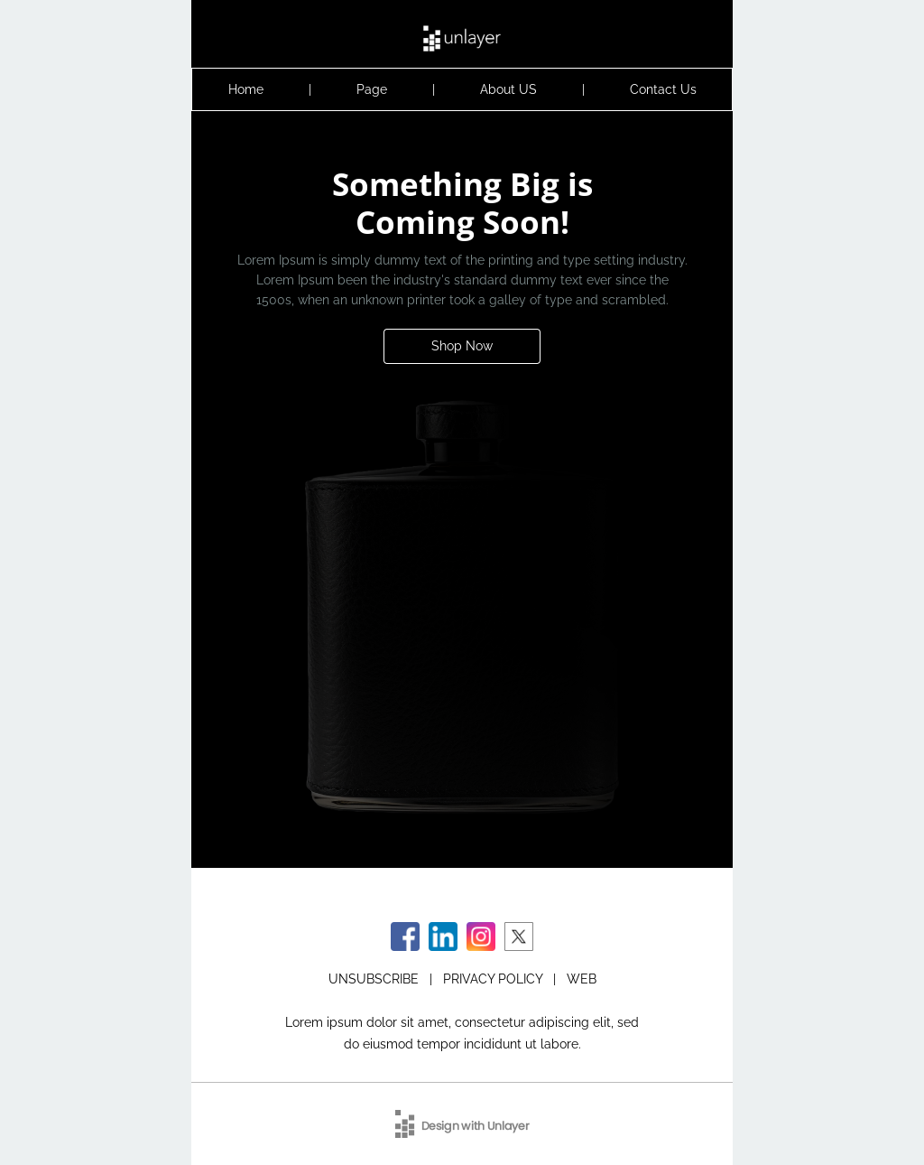 Something New is Coming Email Template | Unlayer