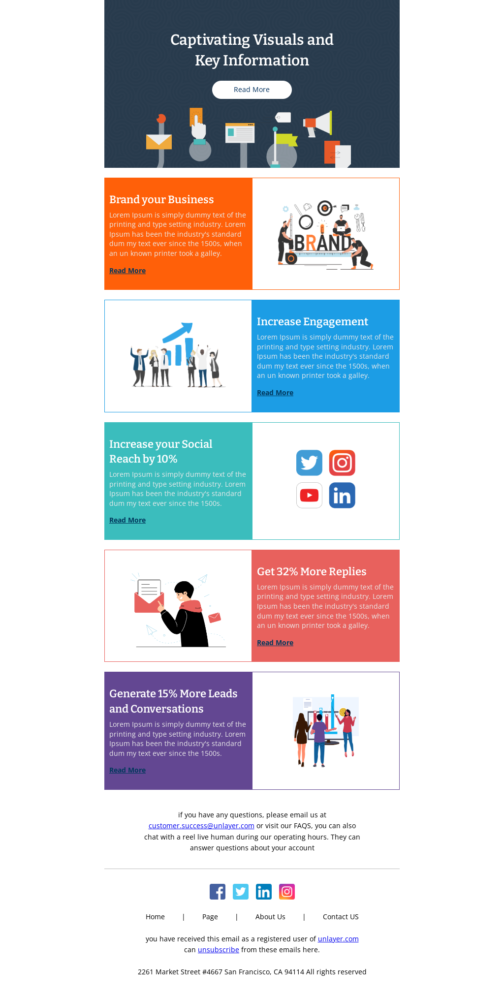 Infographic Promotion Email Email Template | Unlayer